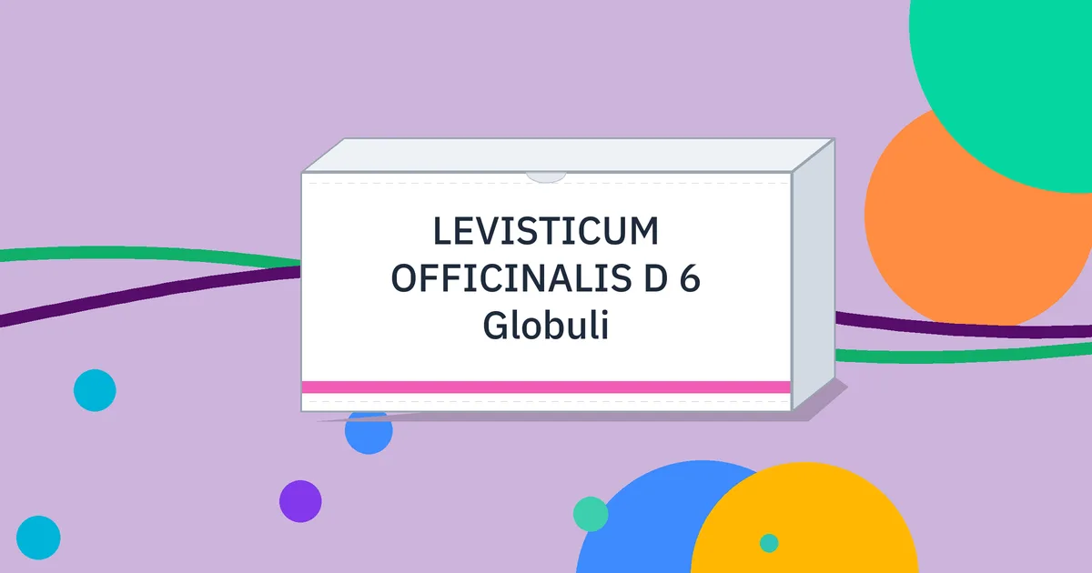 Symbolbild: Packung mit der Aufschrift LEVISTICUM OFFICINALIS D 6 Globuli (PZN 04224417) – Verfügbarkeit und Bezug in Apotheken in Frankfurt am Main