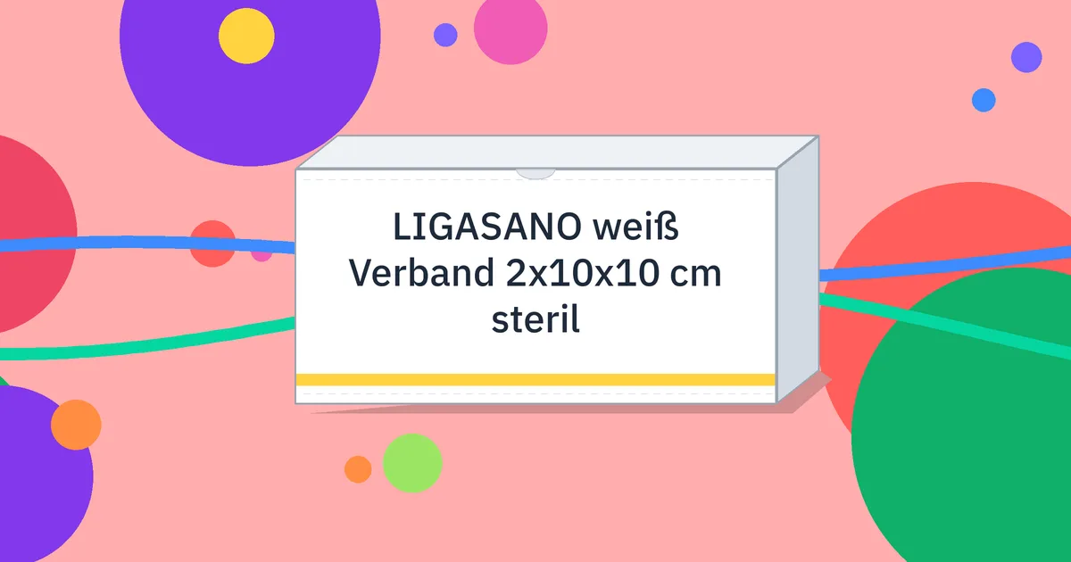 Symbolbild: Packung mit der Aufschrift LIGASANO weiß Verband 2x10x10 cm steril (PZN 19081202) – Verfügbarkeit und Bezug in Apotheken in Frankfurt am Main