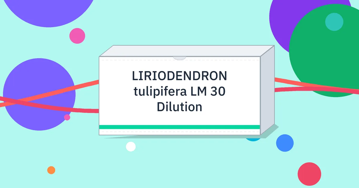 Symbolbild: Packung mit der Aufschrift LIRIODENDRON tulipifera LM 30 Dilution (PZN 13531265) – Verfügbarkeit und Bezug in Apotheken in Frankfurt am Main