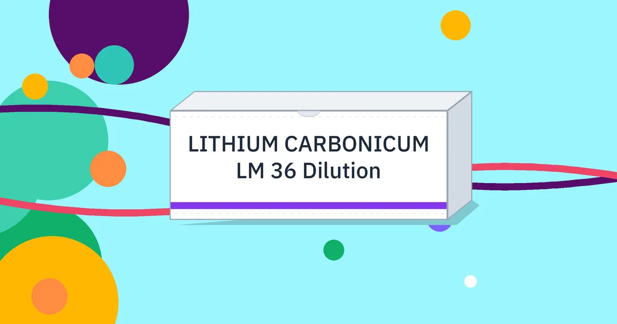 Symbolbild: Packung mit der Aufschrift LITHIUM CARBONICUM LM 36 Dilution (PZN 12931761) – Verfügbarkeit und Bezug in Apotheken in Frankfurt am Main