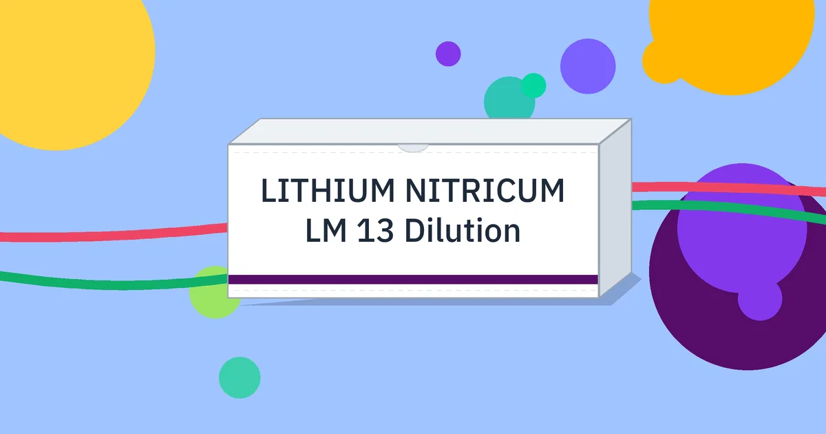 Symbolbild: Packung mit der Aufschrift LITHIUM NITRICUM LM 13 Dilution (PZN 12932476) – Verfügbarkeit und Bezug in Apotheken in Frankfurt am Main