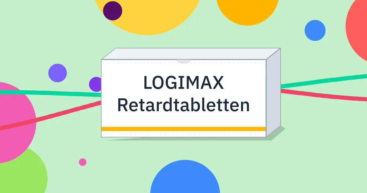 Symbolbild: Packung mit der Aufschrift LOGIMAX Retardtabletten (PZN 06132375) – Verfügbarkeit und Bezug in Apotheken in Frankfurt am Main