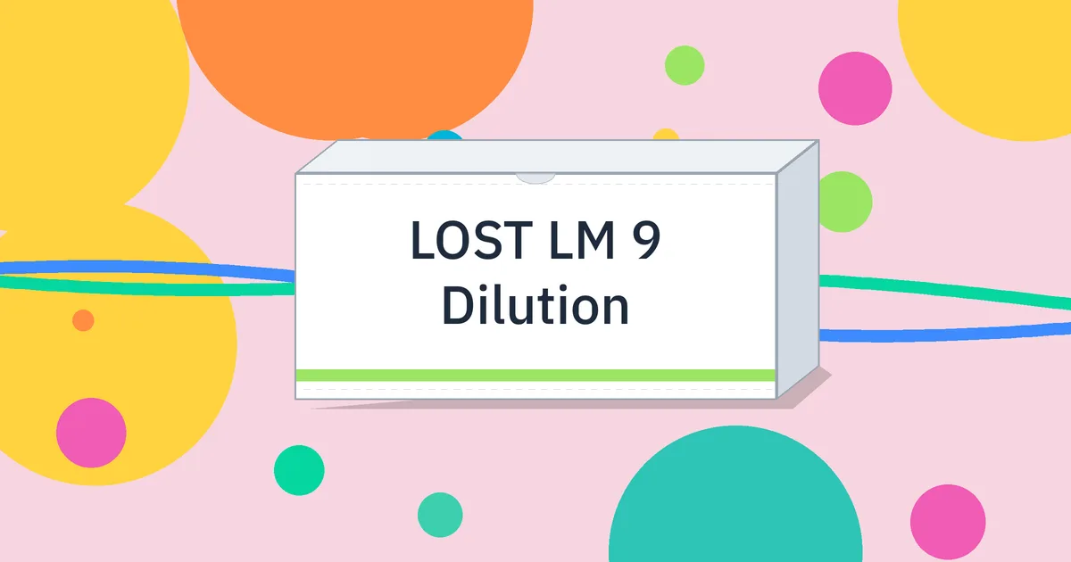 Symbolbild: Packung mit der Aufschrift LOST LM 9 Dilution (PZN 13536133) – Verfügbarkeit und Bezug in Apotheken in Frankfurt am Main