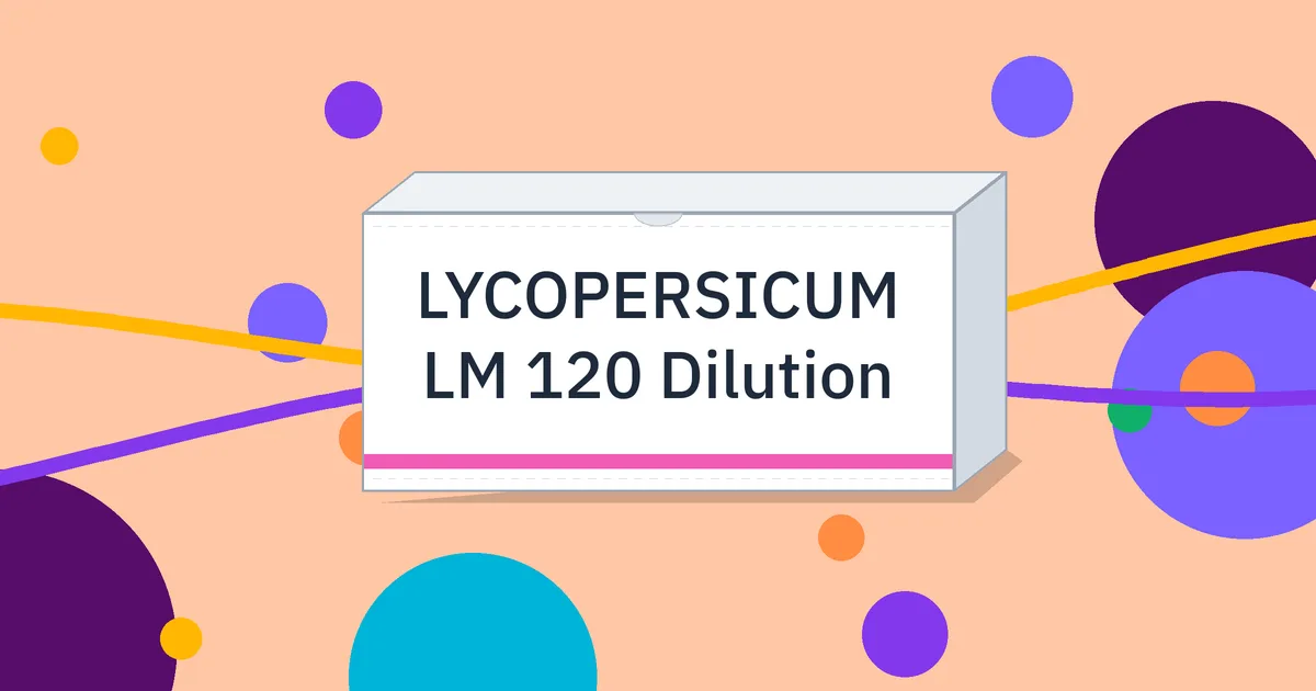 Symbolbild: Packung mit der Aufschrift LYCOPERSICUM LM 120 Dilution (PZN 13537888) – Verfügbarkeit und Bezug in Apotheken in Frankfurt am Main