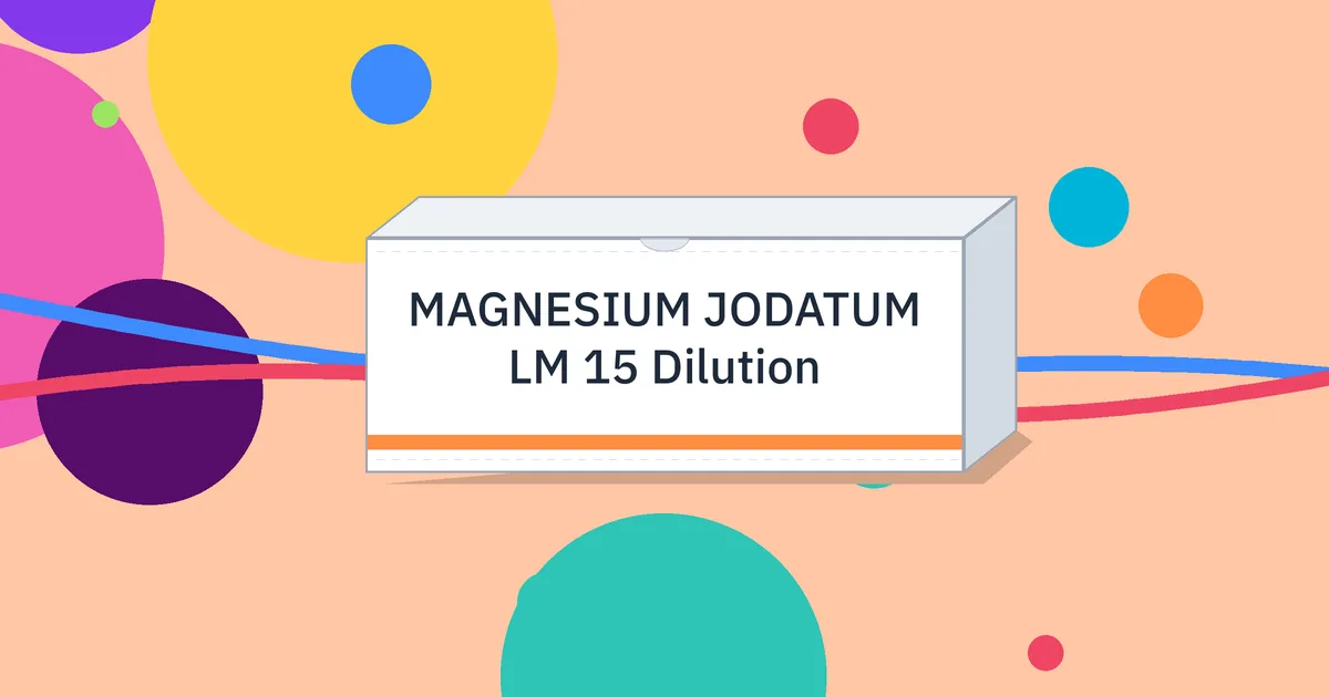 Symbolbild: Packung mit der Aufschrift MAGNESIUM JODATUM LM 15 Dilution (PZN 12937947) – Verfügbarkeit und Bezug in Apotheken in Frankfurt am Main