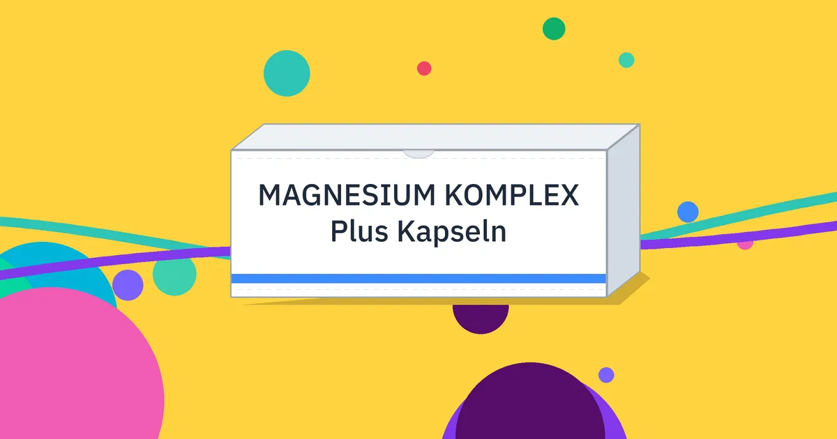 Symbolbild: Packung mit der Aufschrift MAGNESIUM KOMPLEX Plus Kapseln (PZN 20313103) – Verfügbarkeit und Bezug in Apotheken in Frankfurt am Main
