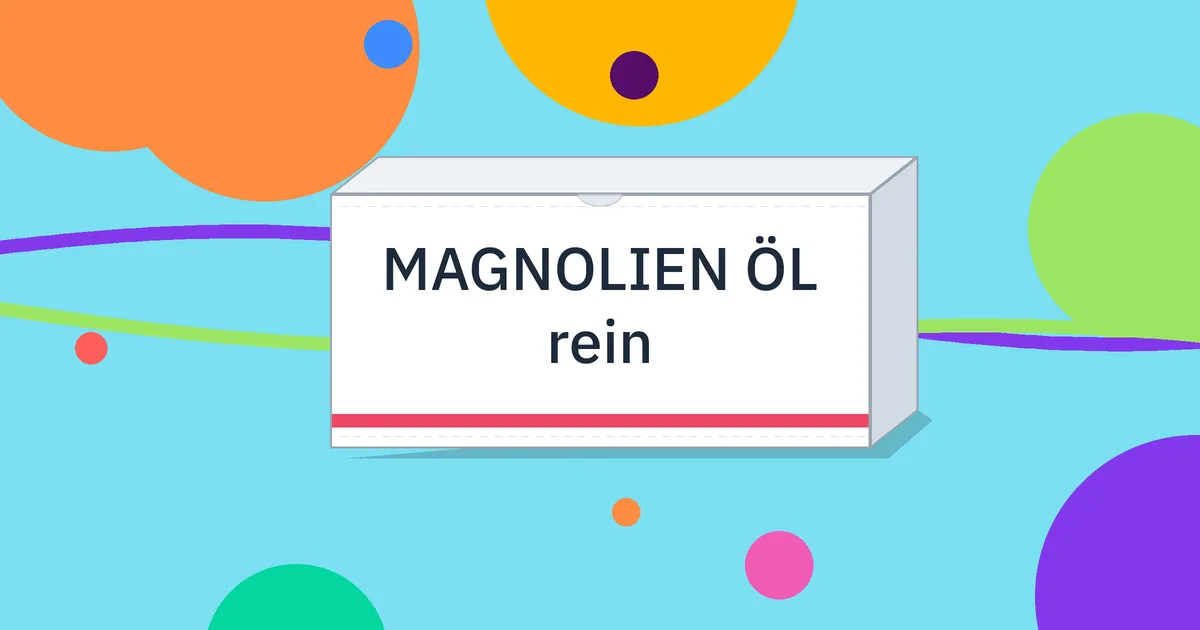Symbolbild: Packung mit der Aufschrift MAGNOLIEN ÖL rein (PZN 00992527) – Verfügbarkeit und Bezug in Apotheken in Frankfurt am Main