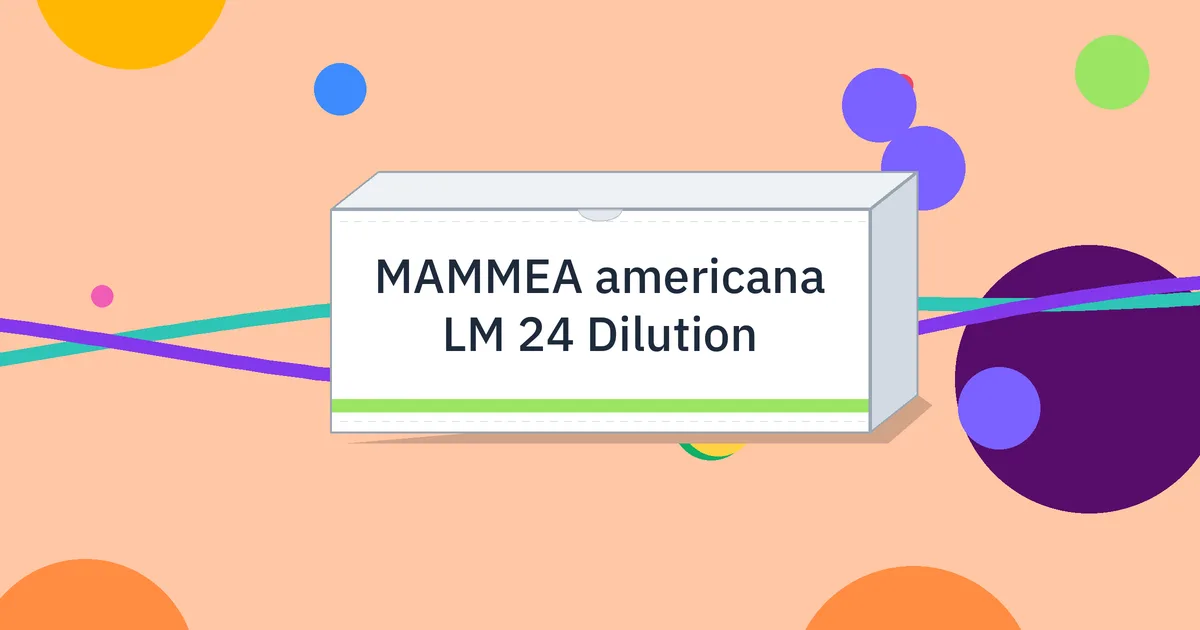 Symbolbild: Packung mit der Aufschrift MAMMEA americana LM 24 Dilution (PZN 13540471) – Verfügbarkeit und Bezug in Apotheken in Frankfurt am Main