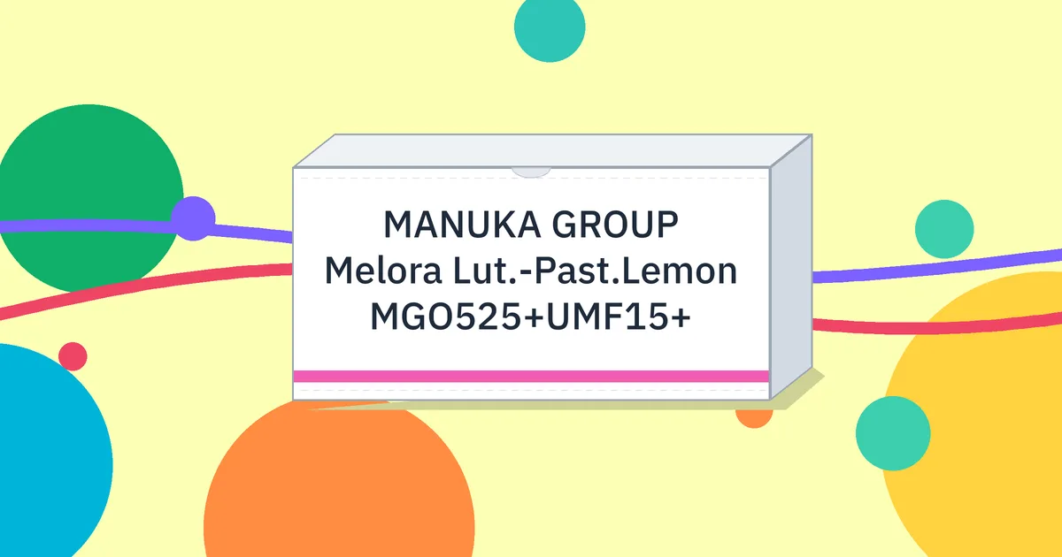 Symbolbild: Packung mit der Aufschrift MANUKA GROUP Melora Lut.-Past.Lemon MGO525+UMF15+ (PZN 18244895) – Verfügbarkeit und Bezug in Apotheken in Frankfurt am Main