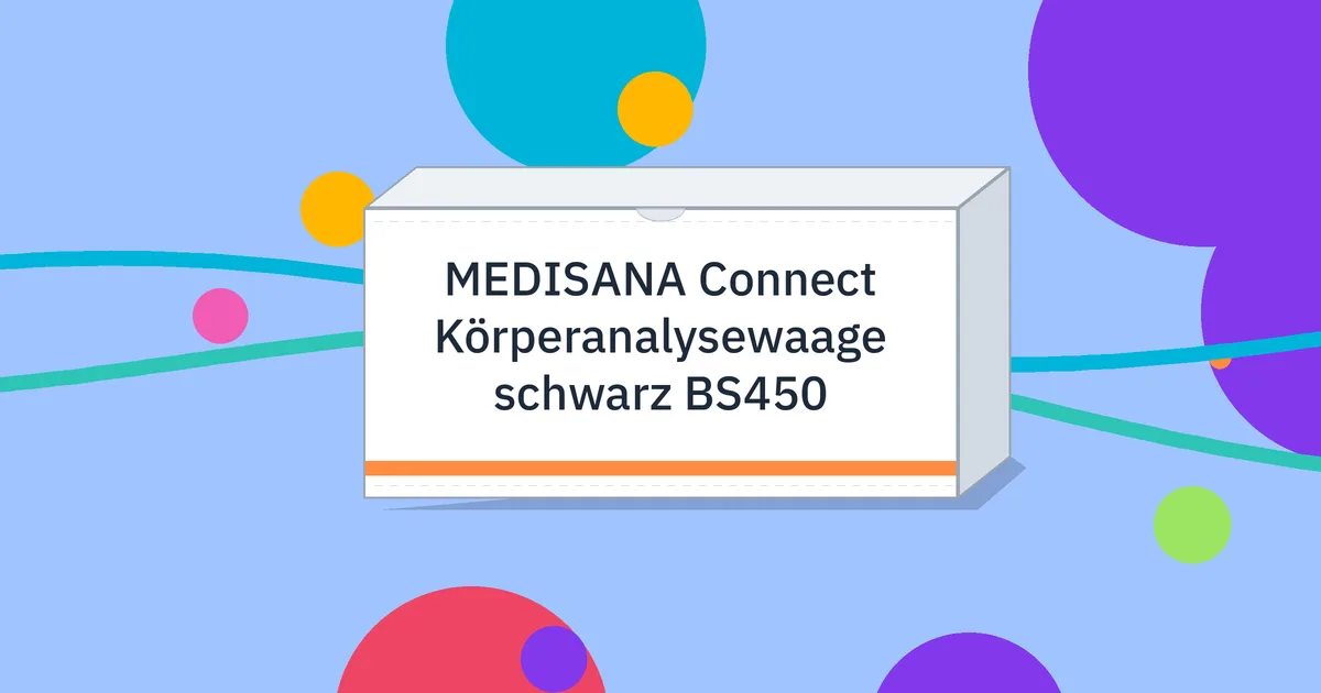 Symbolbild: Packung mit der Aufschrift MEDISANA Connect Körperanalysewaage schwarz BS450 (PZN 19269868) – Verfügbarkeit und Bezug in Apotheken in Frankfurt am Main