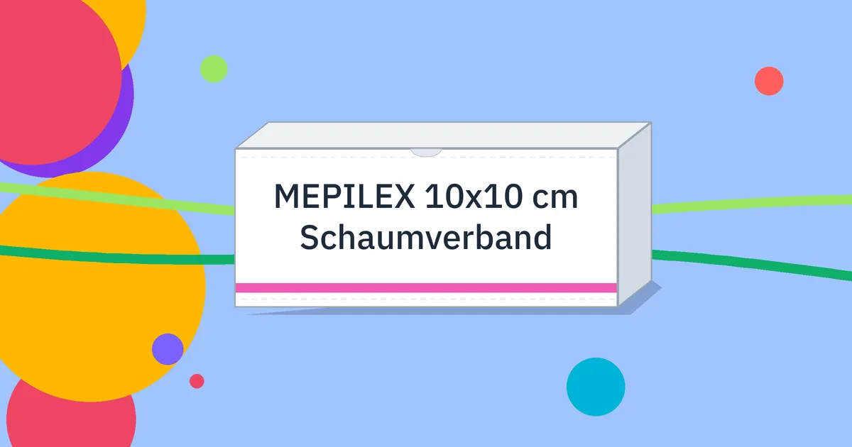 Symbolbild: Packung mit der Aufschrift MEPILEX 10x10 cm Schaumverband (PZN 13835663) – Verfügbarkeit und Bezug in Apotheken in Frankfurt am Main