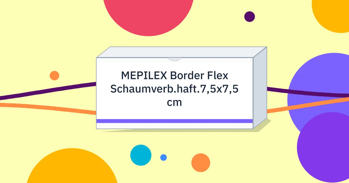Symbolbild: Packung mit der Aufschrift MEPILEX Border Flex Schaumverb.haft.7,5x7,5 cm (PZN 18010246) – Verfügbarkeit und Bezug in Apotheken in Frankfurt am Main