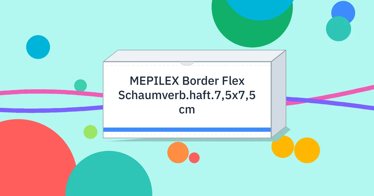 Symbolbild: Packung mit der Aufschrift MEPILEX Border Flex Schaumverb.haft.7,5x7,5 cm (PZN 18413501) – Verfügbarkeit und Bezug in Apotheken in Frankfurt am Main