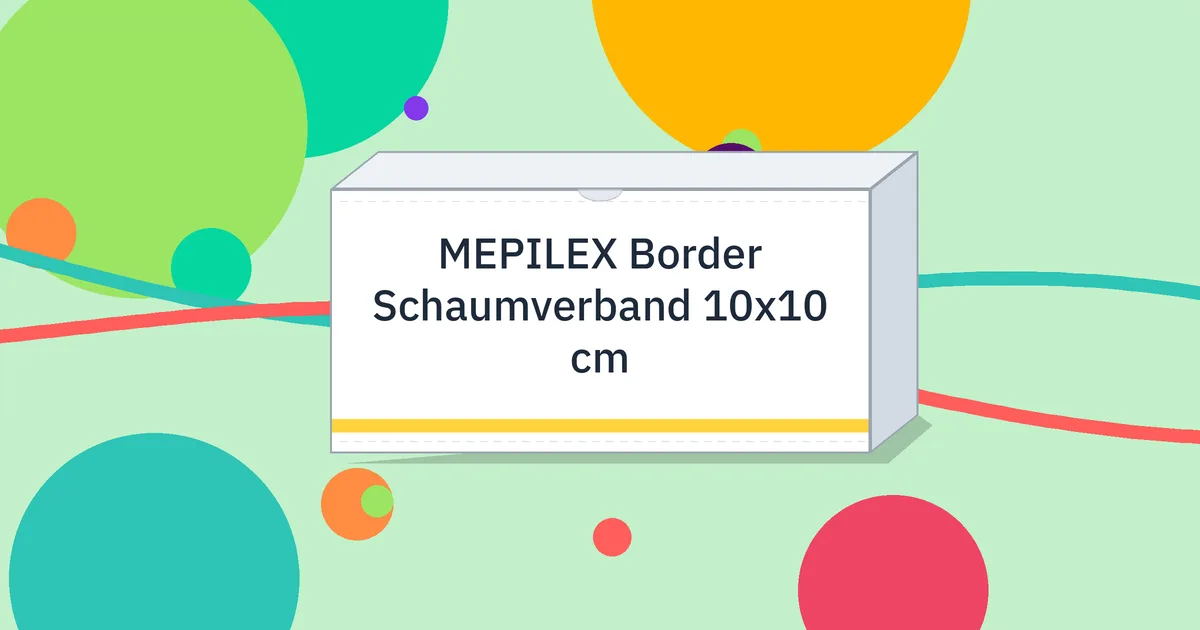 Symbolbild: Packung mit der Aufschrift MEPILEX Border Schaumverband 10x10 cm (PZN 09488807) – Verfügbarkeit und Bezug in Apotheken in Frankfurt am Main