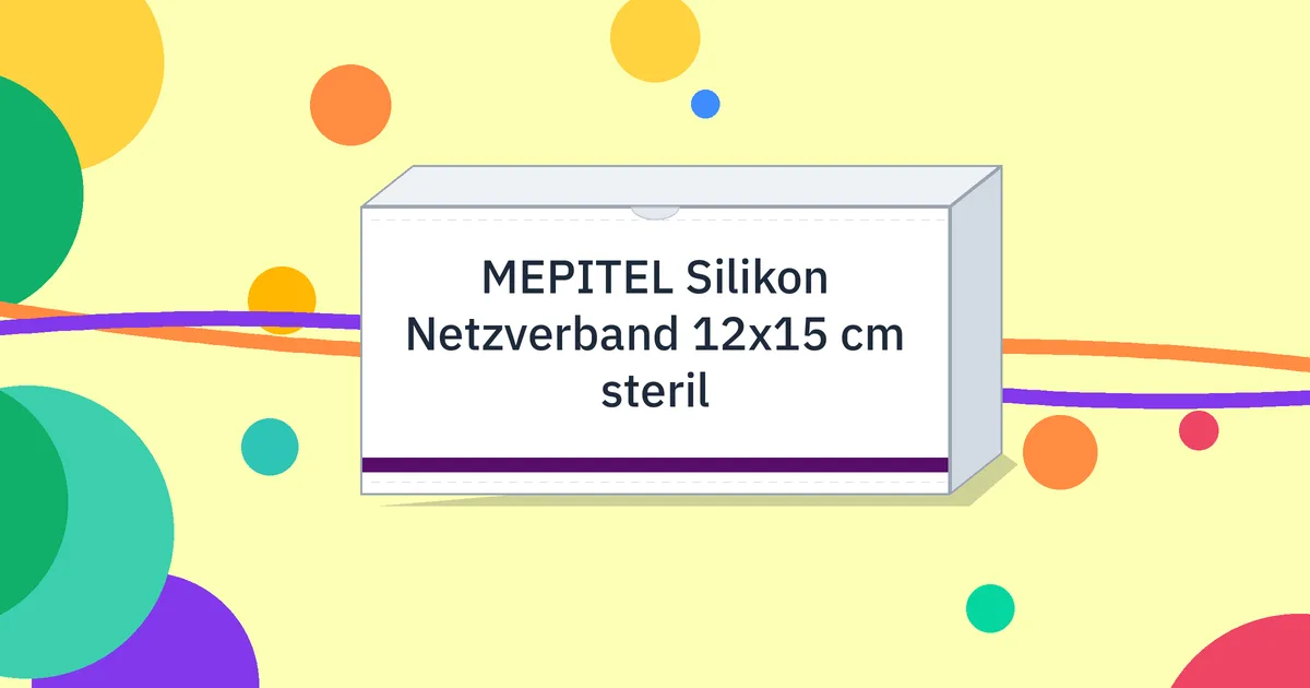 Symbolbild: Packung mit der Aufschrift MEPITEL Silikon Netzverband 12x15 cm steril (PZN 17163982) – Verfügbarkeit und Bezug in Apotheken in Frankfurt am Main