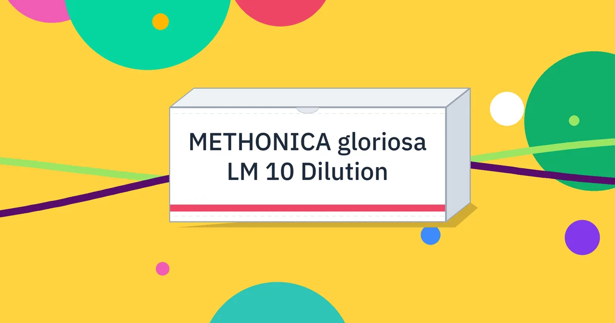 Symbolbild: Packung mit der Aufschrift METHONICA gloriosa LM 10 Dilution (PZN 13606514) – Verfügbarkeit und Bezug in Apotheken in Frankfurt am Main