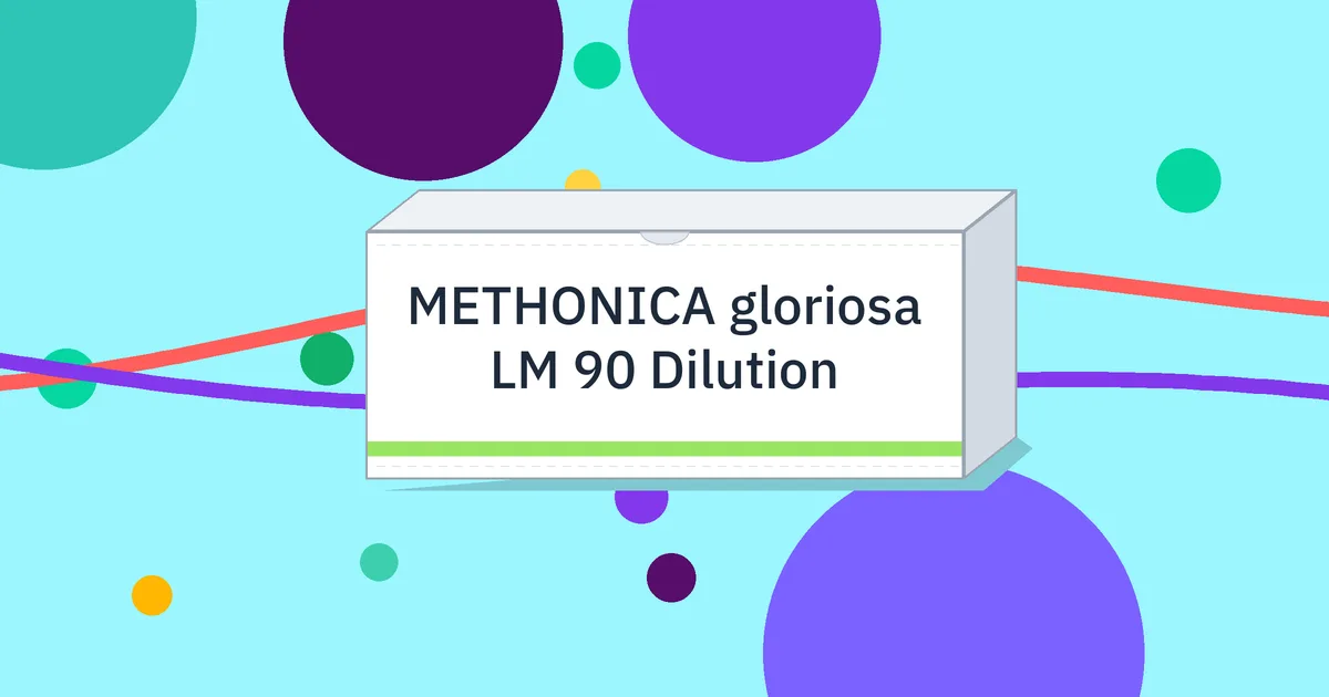 Symbolbild: Packung mit der Aufschrift METHONICA gloriosa LM 90 Dilution (PZN 13606827) – Verfügbarkeit und Bezug in Apotheken in Frankfurt am Main