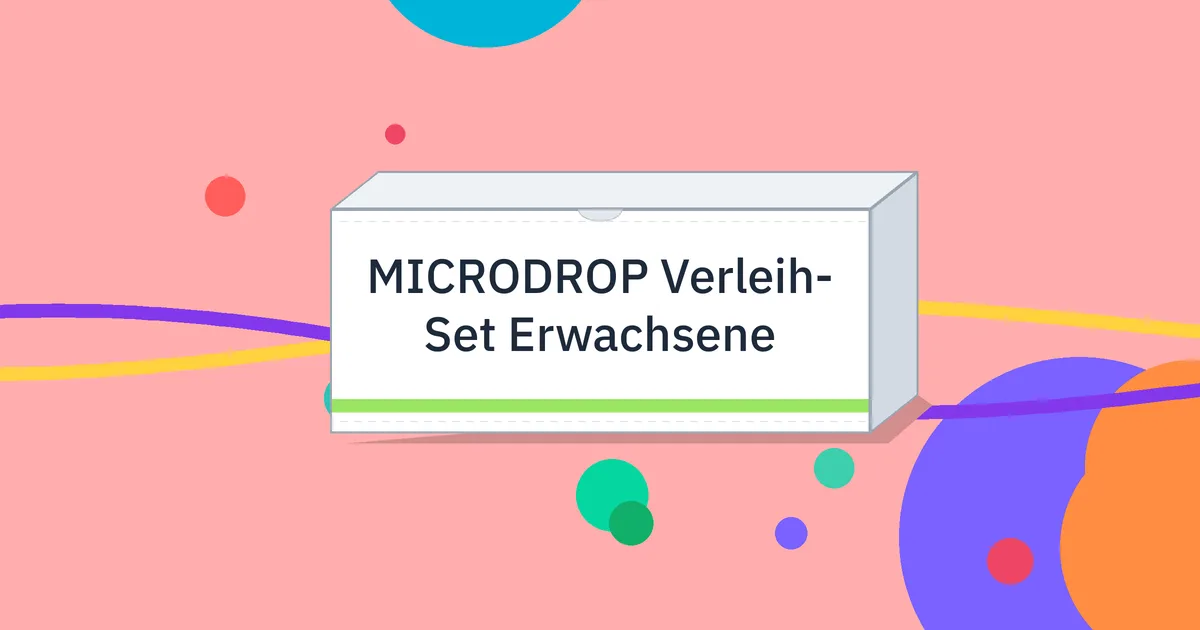 Symbolbild: Packung mit der Aufschrift MICRODROP Verleih-Set Erwachsene (PZN 03344378) – Verfügbarkeit und Bezug in Apotheken in Frankfurt am Main