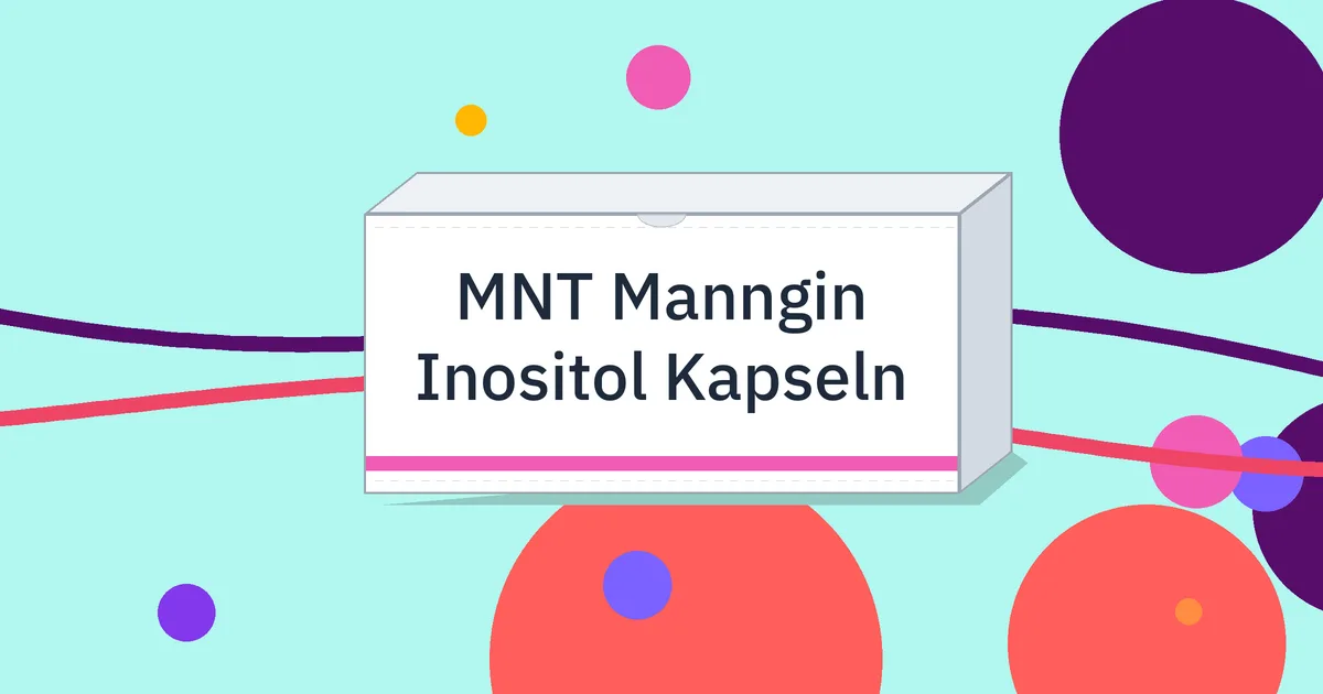 Symbolbild: Packung mit der Aufschrift MNT Manngin Inositol Kapseln (PZN 20366708) – Verfügbarkeit und Bezug in Apotheken in Frankfurt am Main