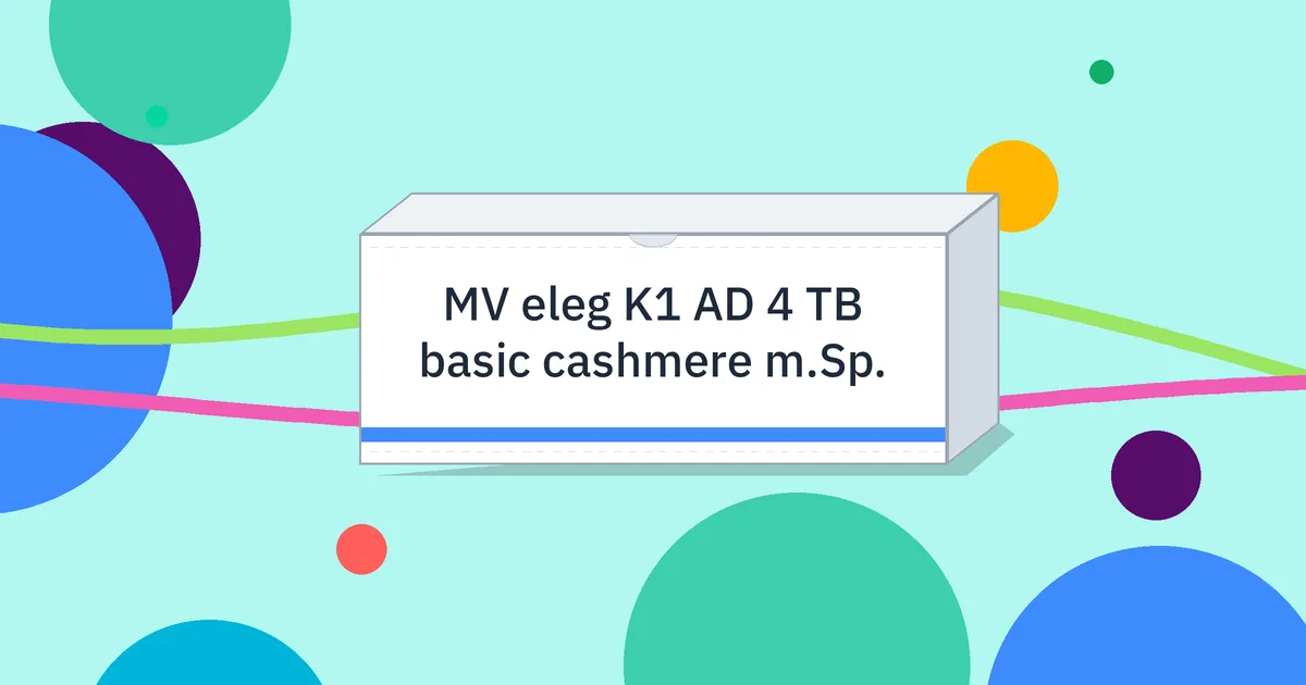Symbolbild: Packung mit der Aufschrift MV eleg K1 AD 4 TB basic cashmere m.Sp. (PZN 14653042) – Verfügbarkeit und Bezug in Apotheken in Frankfurt am Main