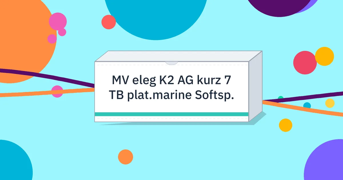 Symbolbild: Packung mit der Aufschrift MV eleg K2 AG kurz 7 TB plat.marine Softsp. (PZN 14605184) – Verfügbarkeit und Bezug in Apotheken in Frankfurt am Main