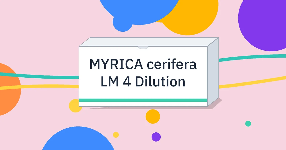 Symbolbild: Packung mit der Aufschrift MYRICA cerifera LM 4 Dilution (PZN 12957022) – Verfügbarkeit und Bezug in Apotheken in Frankfurt am Main