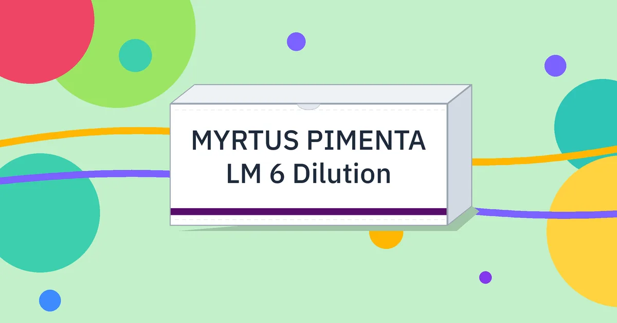 Symbolbild: Packung mit der Aufschrift MYRTUS PIMENTA LM 6 Dilution (PZN 13614353) – Verfügbarkeit und Bezug in Apotheken in Frankfurt am Main