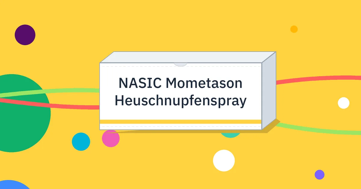 Symbolbild: Packung mit der Aufschrift NASIC Mometason Heuschnupfenspray (PZN 19176463) – Verfügbarkeit und Bezug in Apotheken in Frankfurt am Main