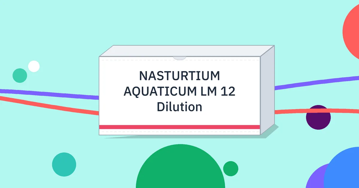 Symbolbild: Packung mit der Aufschrift NASTURTIUM AQUATICUM LM 12 Dilution (PZN 13616317) – Verfügbarkeit und Bezug in Apotheken in Frankfurt am Main