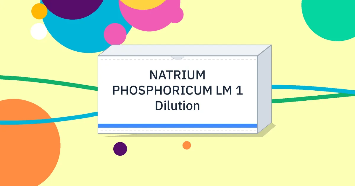 Symbolbild: Packung mit der Aufschrift NATRIUM PHOSPHORICUM LM 1 Dilution (PZN 12965978) – Verfügbarkeit und Bezug in Apotheken in Frankfurt am Main