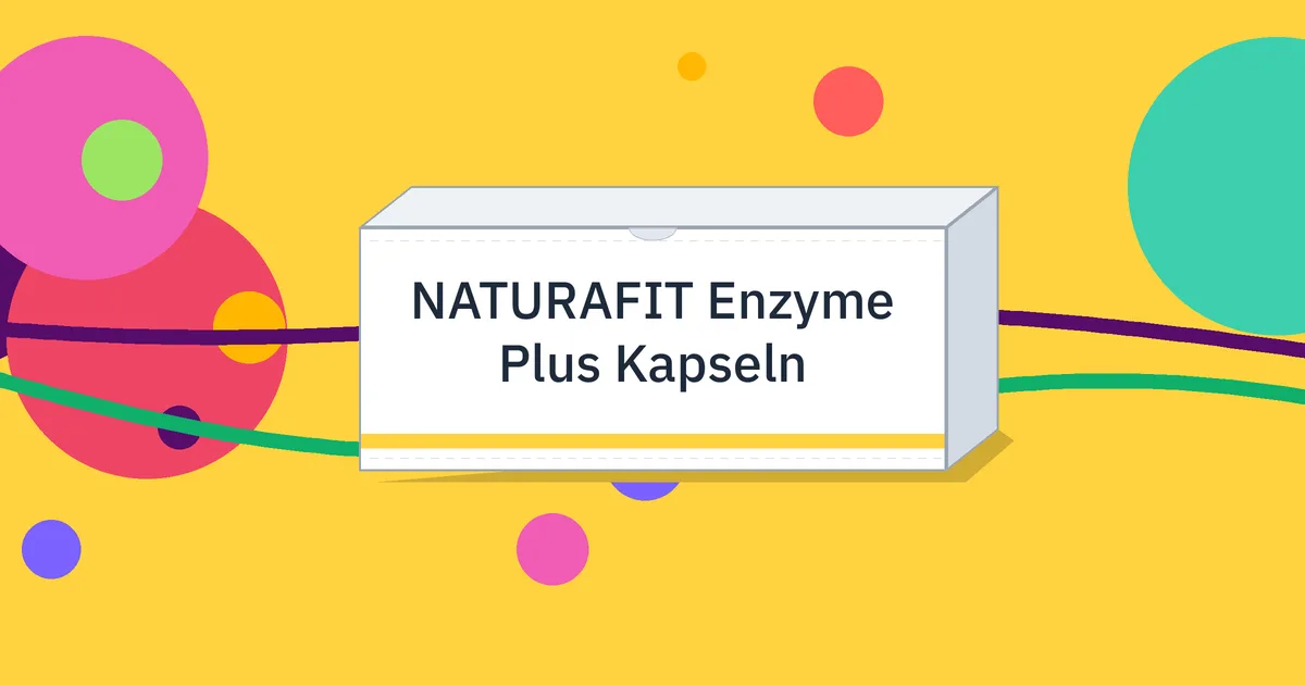 Symbolbild: Packung mit der Aufschrift NATURAFIT Enzyme Plus Kapseln (PZN 10297343) – Verfügbarkeit und Bezug in Apotheken in Frankfurt am Main