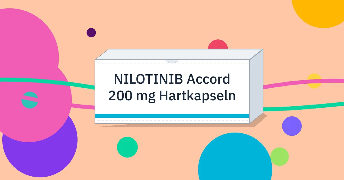 Symbolbild: Packung mit der Aufschrift NILOTINIB Accord 200 mg Hartkapseln (PZN 19926912) – Verfügbarkeit und Bezug in Apotheken in Frankfurt am Main