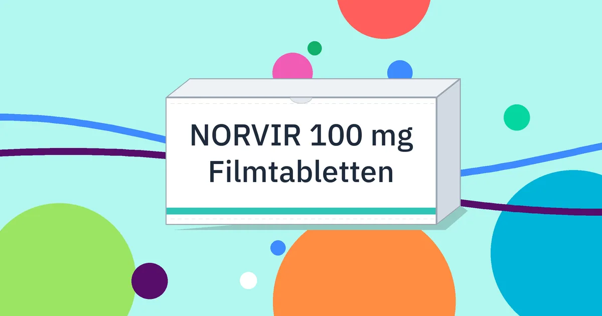Symbolbild: Packung mit der Aufschrift NORVIR 100 mg Filmtabletten (PZN 12355961) – Verfügbarkeit und Bezug in Apotheken in Frankfurt am Main