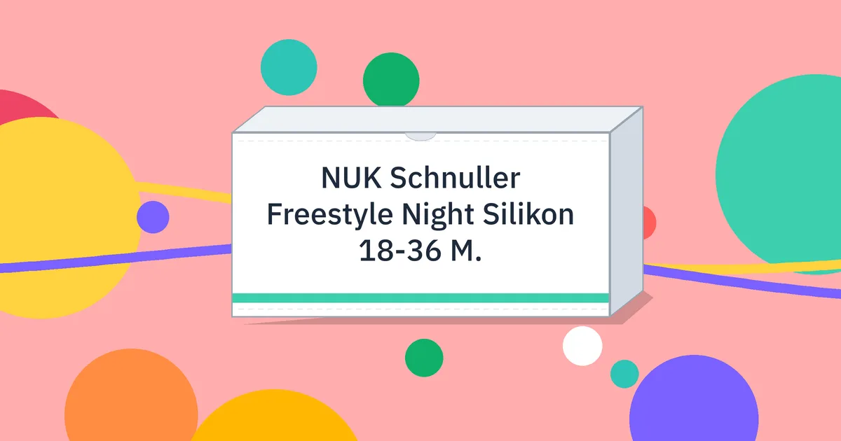 Symbolbild: Packung mit der Aufschrift NUK Schnuller Freestyle Night Silikon 18-36 M. (PZN 15870793) – Verfügbarkeit und Bezug in Apotheken in Frankfurt am Main