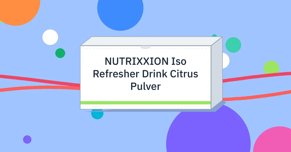 Symbolbild: Packung mit der Aufschrift NUTRIXXION Iso Refresher Drink Citrus Pulver (PZN 14213142) – Verfügbarkeit und Bezug in Apotheken in Frankfurt am Main