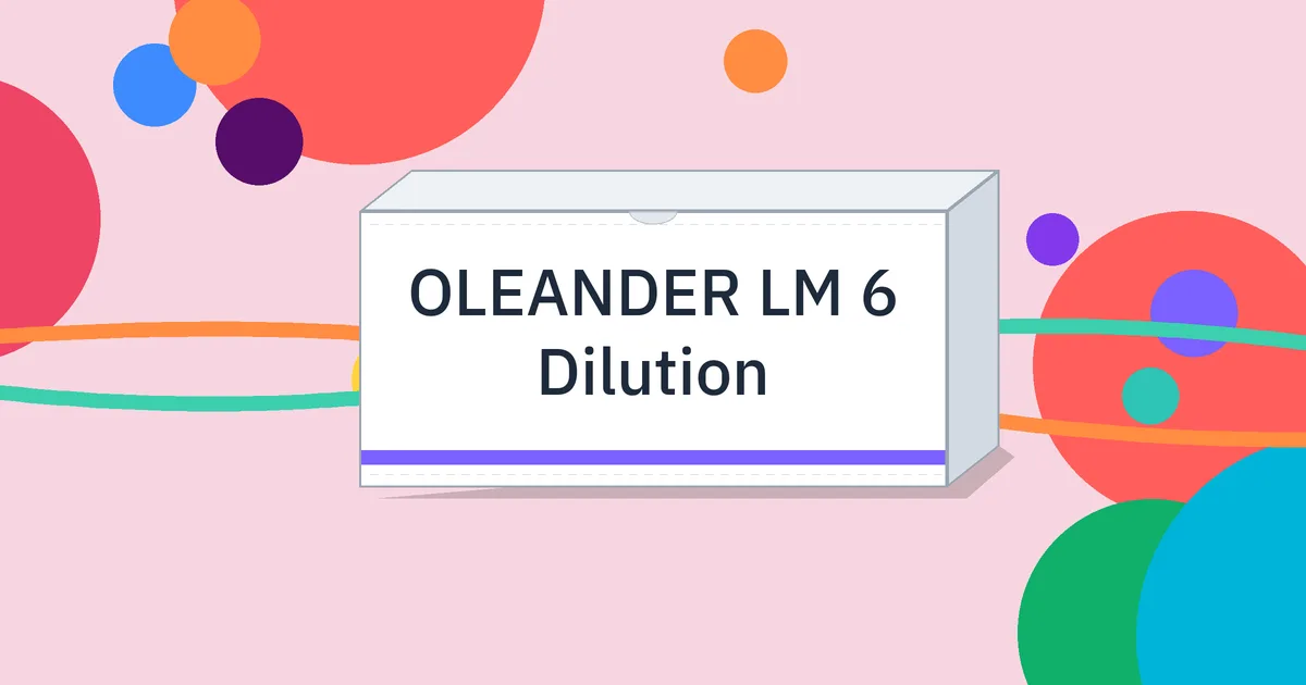 Symbolbild: Packung mit der Aufschrift OLEANDER LM 6 Dilution (PZN 12971134) – Verfügbarkeit und Bezug in Apotheken in Frankfurt am Main