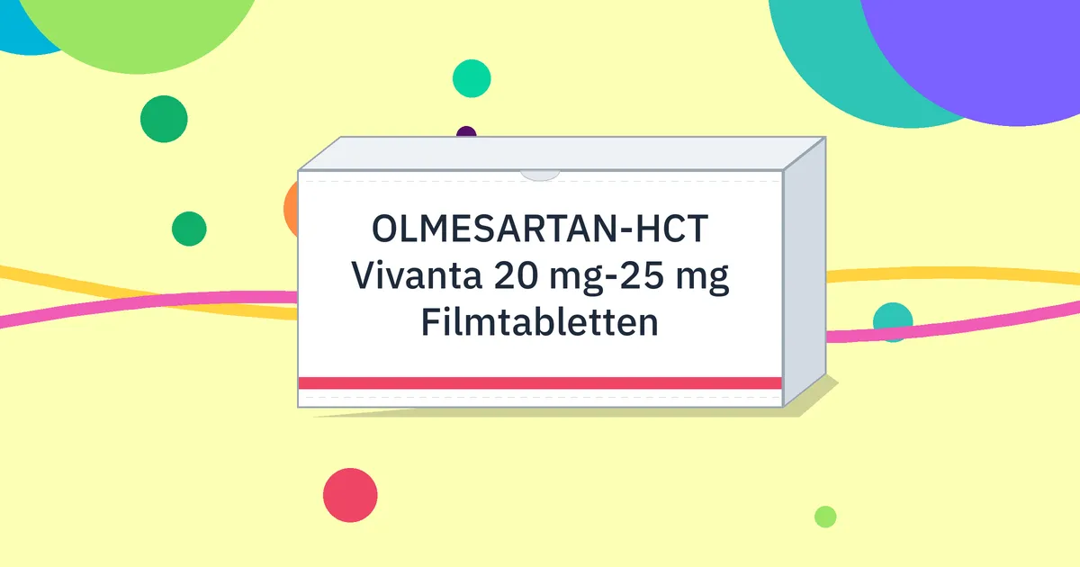 Symbolbild: Packung mit der Aufschrift OLMESARTAN-HCT Vivanta 20 mg-25 mg Filmtabletten (PZN 19881888) – Verfügbarkeit und Bezug in Apotheken in Frankfurt am Main