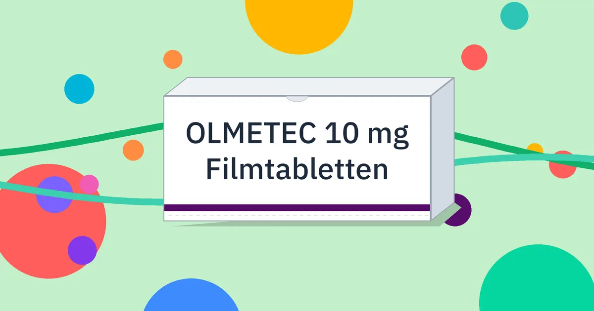 Symbolbild: Packung mit der Aufschrift OLMETEC 10 mg Filmtabletten (PZN 17835588) – Verfügbarkeit und Bezug in Apotheken in Frankfurt am Main