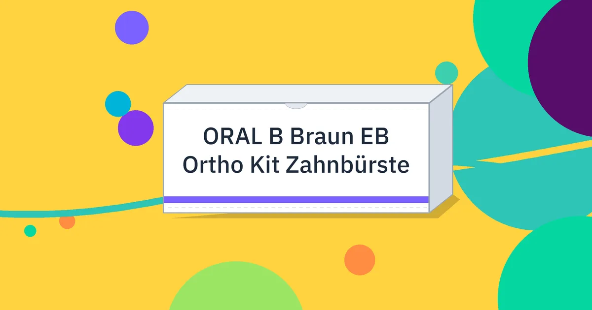 Symbolbild: Packung mit der Aufschrift ORAL B Braun EB Ortho Kit Zahnbürste (PZN 03943305) – Verfügbarkeit und Bezug in Apotheken in Frankfurt am Main
