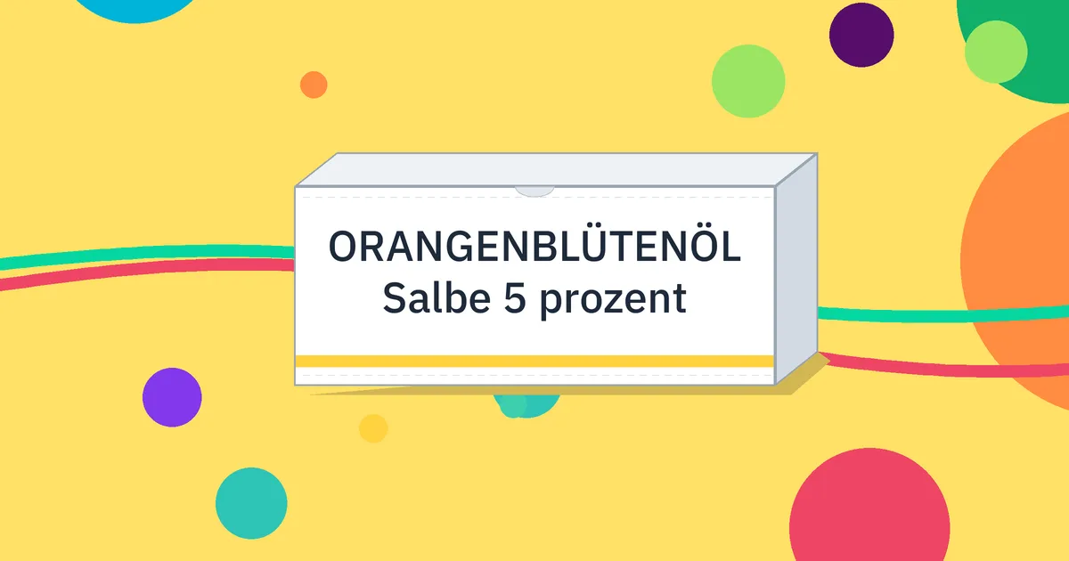 Symbolbild: Packung mit der Aufschrift ORANGENBLÜTENÖL Salbe 5 prozent (PZN 16673818) – Verfügbarkeit und Bezug in Apotheken in Frankfurt am Main