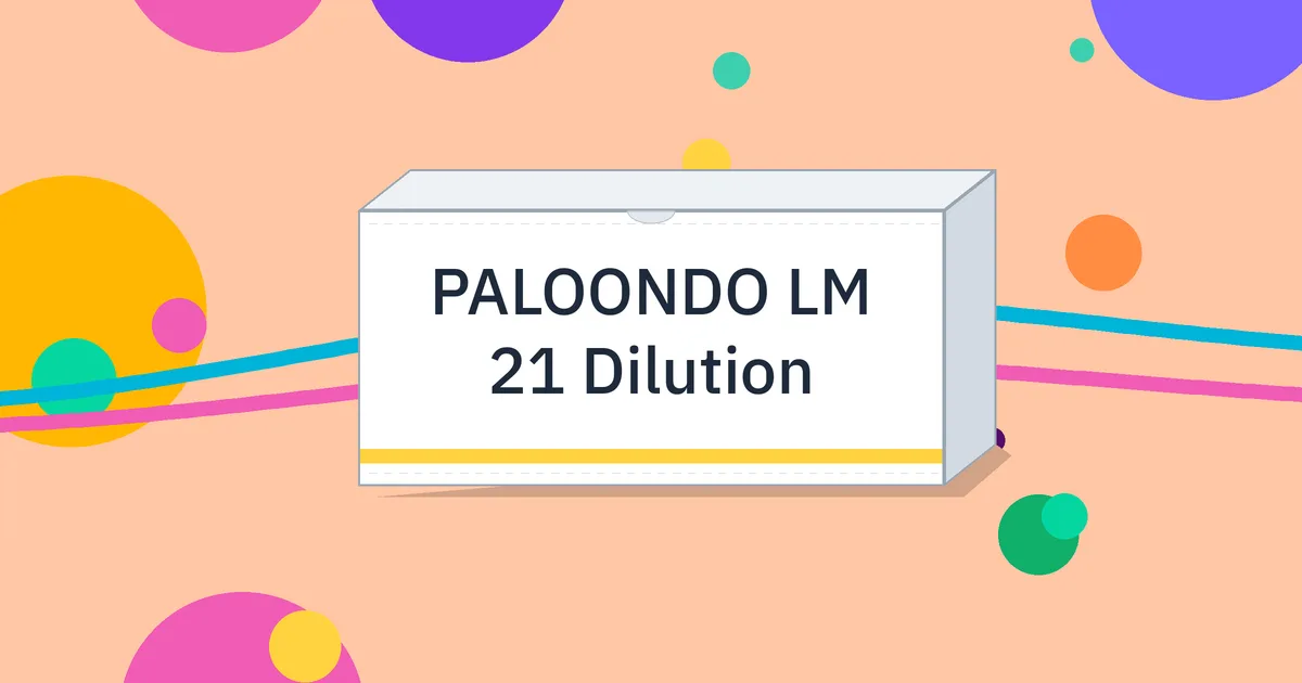 Symbolbild: Packung mit der Aufschrift PALOONDO LM 21 Dilution (PZN 13630441) – Verfügbarkeit und Bezug in Apotheken in Frankfurt am Main