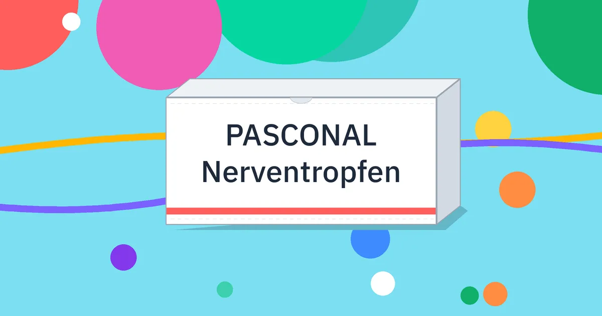 Symbolbild: Packung mit der Aufschrift PASCONAL Nerventropfen (PZN 05487610) – Verfügbarkeit und Bezug in Apotheken in Frankfurt am Main