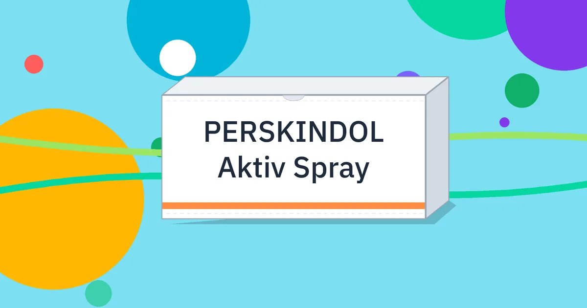 Symbolbild: Packung mit der Aufschrift PERSKINDOL Aktiv Spray (PZN 10306295) – Verfügbarkeit und Bezug in Apotheken in Frankfurt am Main