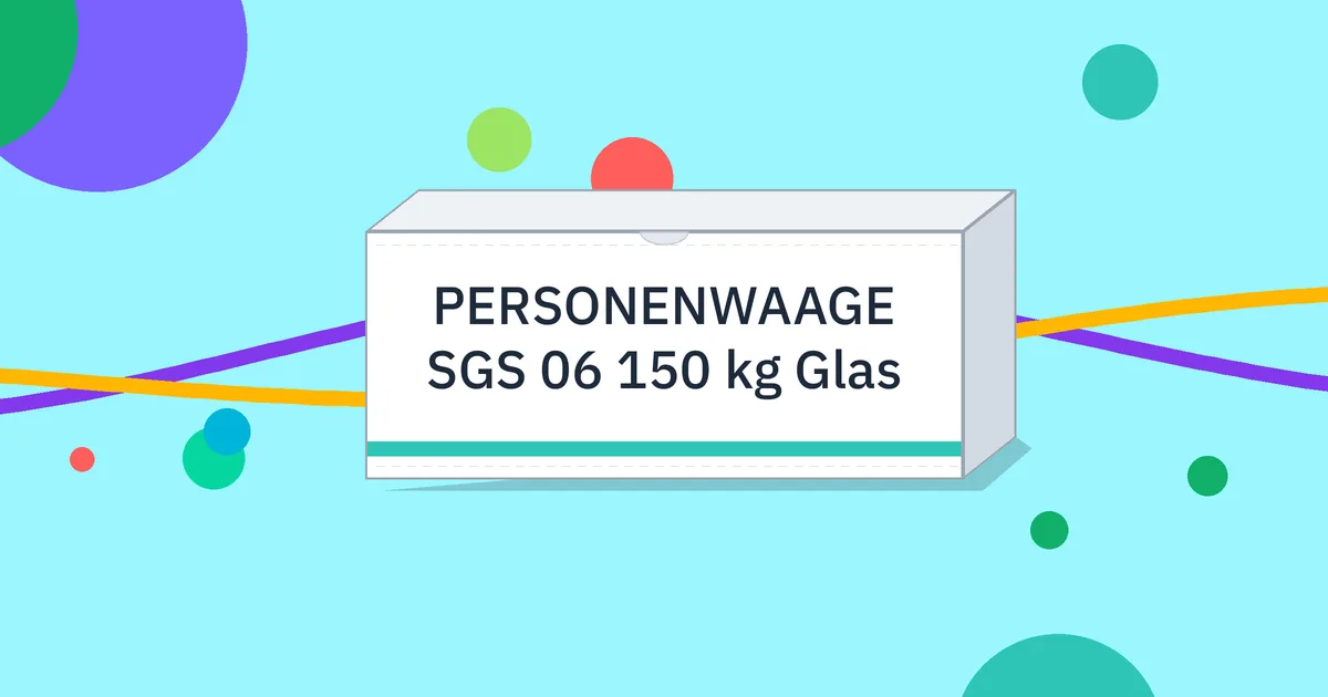Symbolbild: Packung mit der Aufschrift PERSONENWAAGE SGS 06 150 kg Glas (PZN 06812118) – Verfügbarkeit und Bezug in Apotheken in Frankfurt am Main