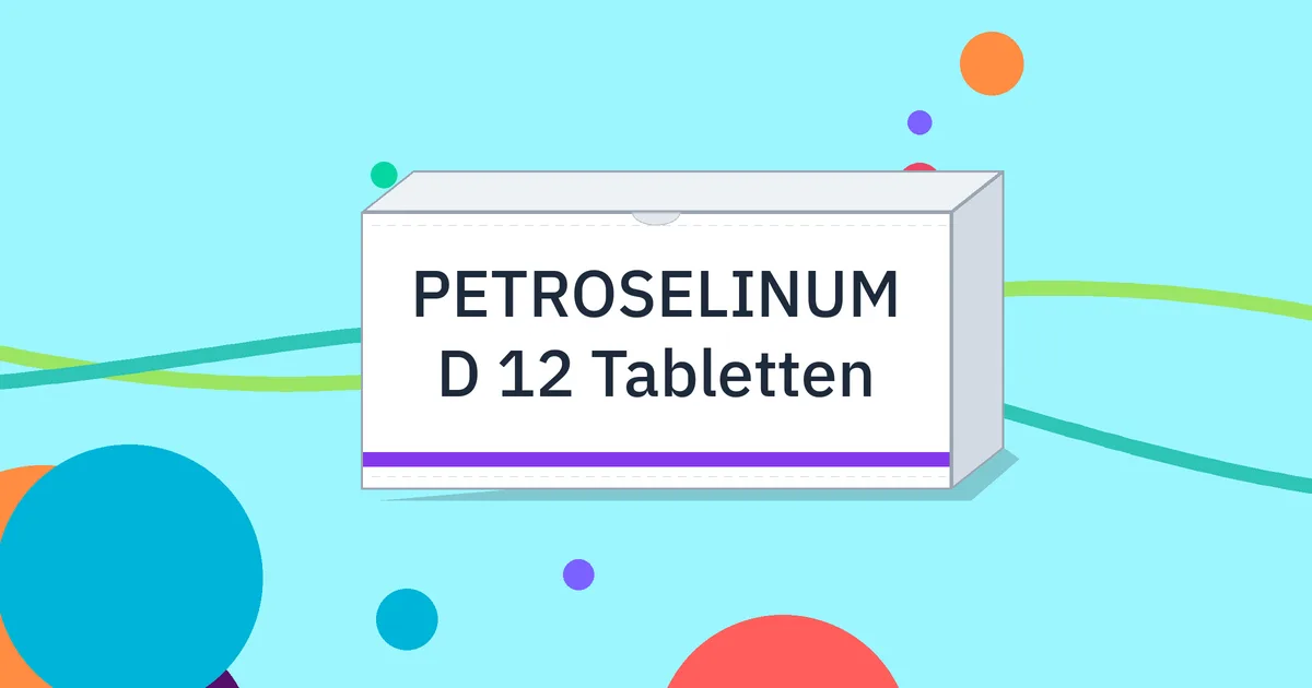Symbolbild: Packung mit der Aufschrift PETROSELINUM D 12 Tabletten (PZN 02634789) – Verfügbarkeit und Bezug in Apotheken in Frankfurt am Main