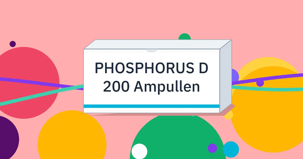 Symbolbild: Packung mit der Aufschrift PHOSPHORUS D 200 Ampullen (PZN 11707659) – Verfügbarkeit und Bezug in Apotheken in Frankfurt am Main