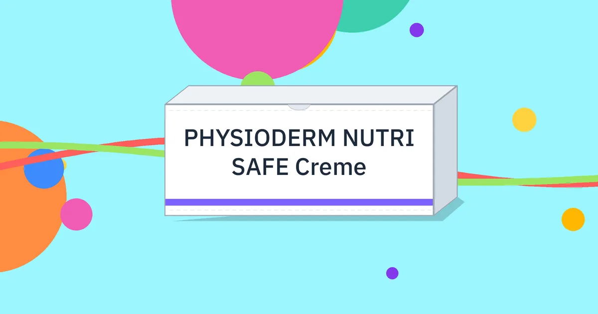 Symbolbild: Packung mit der Aufschrift PHYSIODERM NUTRI SAFE Creme (PZN 09683466) – Verfügbarkeit und Bezug in Apotheken in Frankfurt am Main