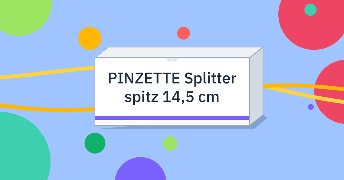 Symbolbild: Packung mit der Aufschrift PINZETTE Splitter spitz 14,5 cm (PZN 01967632) – Verfügbarkeit und Bezug in Apotheken in Frankfurt am Main