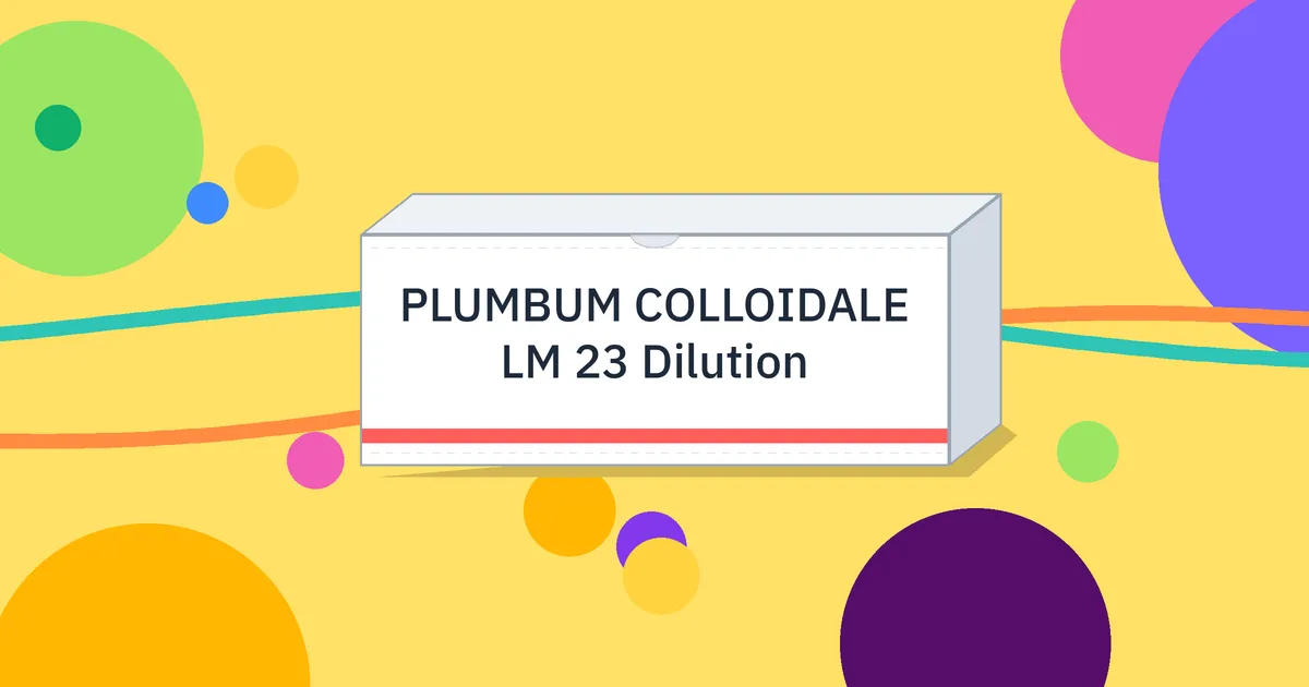 Symbolbild: Packung mit der Aufschrift PLUMBUM COLLOIDALE LM 23 Dilution (PZN 13040366) – Verfügbarkeit und Bezug in Apotheken in Frankfurt am Main