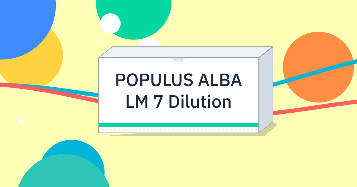 Symbolbild: Packung mit der Aufschrift POPULUS ALBA LM 7 Dilution (PZN 13663736) – Verfügbarkeit und Bezug in Apotheken in Frankfurt am Main